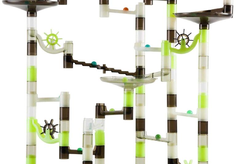 Marble Genius Marble Run Space Starter Set Glow-in-The-Dark 130 ...